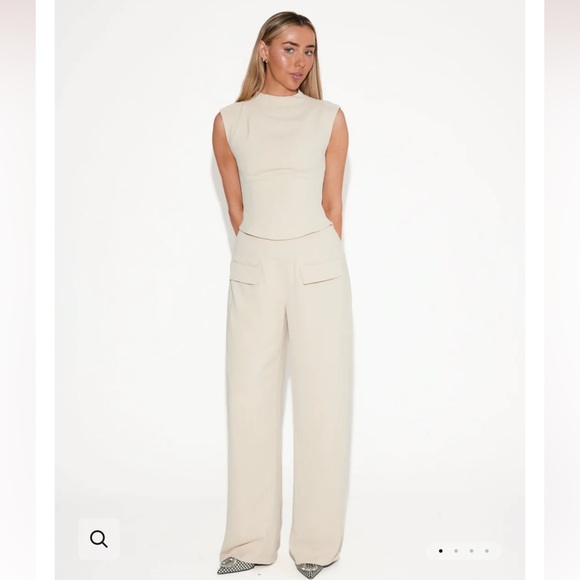 odd muse | Pants & Jumpsuits | The Ultimate Muse Wide Leg Trousers Oat ...